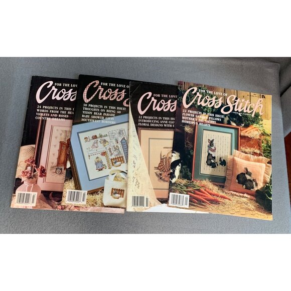 Other | Lot Of 4 For The Love Of Cross Stitch Magazines | Poshmark